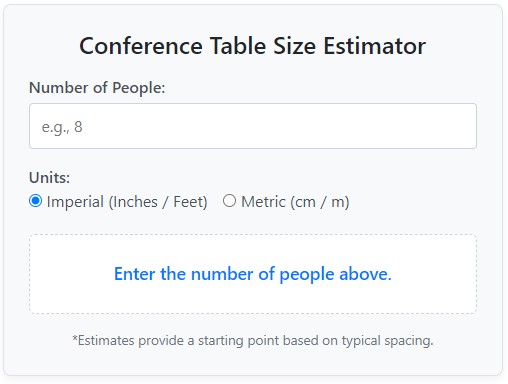 Conference Room Table Size Calculator || Malik Furniture®